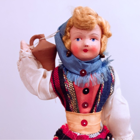 Vintage | Accents | Polish Paper Mache And Fabric Hand Made Hand ...